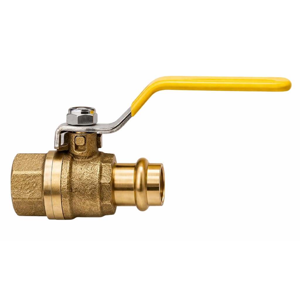 Ball Valve Press Gas Lever FI x Socket 15mm