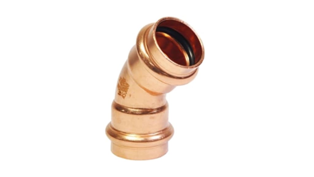 Copper Press Water Elbow 25mm x 45° F/F