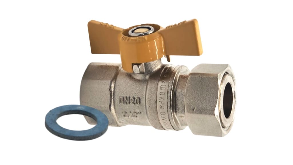 Swivel Nut Ball Valve FI Gas 20mm
