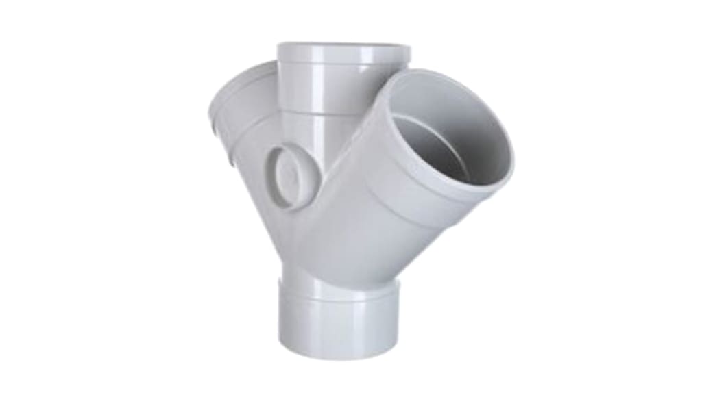 DWV Junction 100 x 45° Double