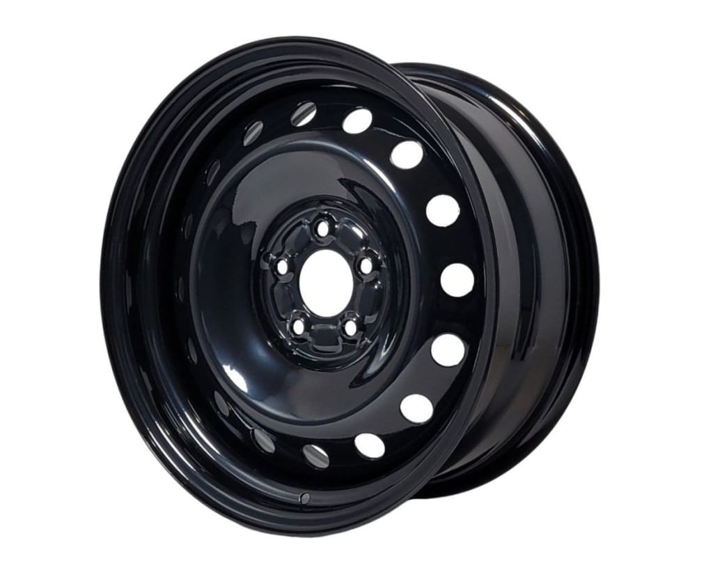 18X8 BLACK INTERCEPTOR STEEL WHEEL 5-114.3 PCD +32ET