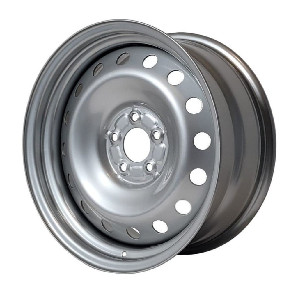18X8 SILVER INTERCEPTOR STEEL WHEEL 5-114.3 PCD +32ET
