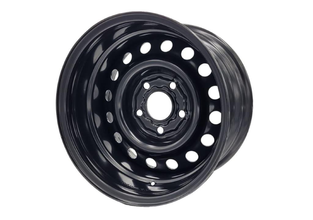 15X8 BLACK GMH INTERCEPTOR STEEL WHEEL 5-120 ET-25