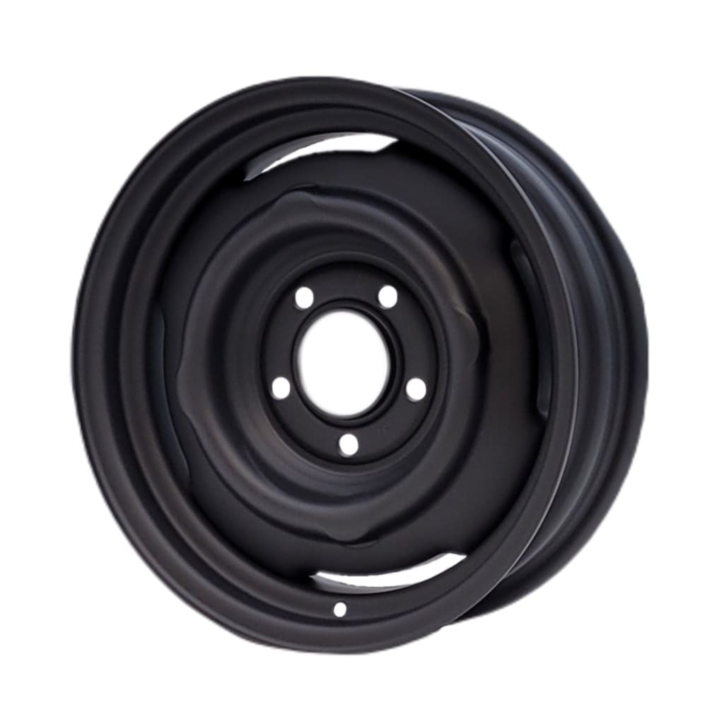 15X4.5 MATTE BLACK OEM GMH STEEL WHEEL 5-120.65 PCD. +6ET 337ID