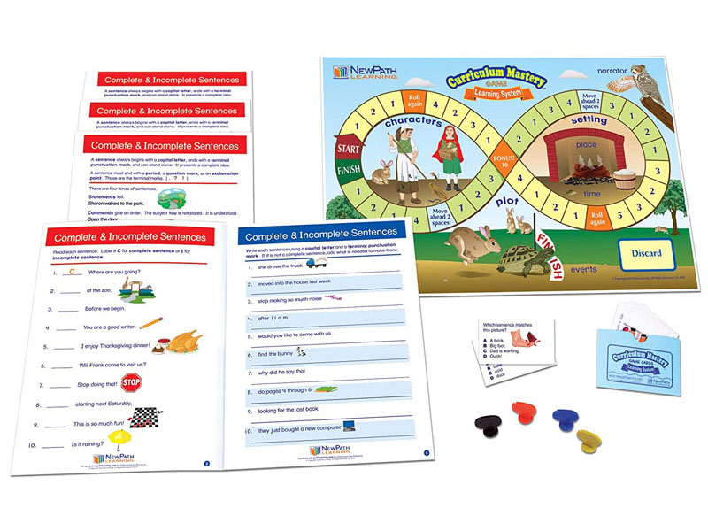 Complete & Incomplete Sentences Learning Center Game - Grades 1-2