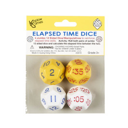 Elapsed Time Dice 4 Jumbo 12 Sided Die