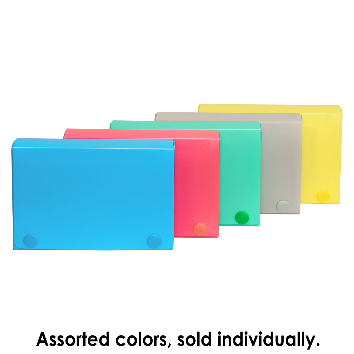 Poly Index Card Case for 4 x 6 cards - Assorted Colors
