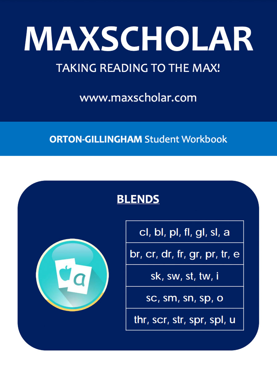 MaxScholar Orton-Gillingham Blends Workbook