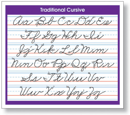 Traditional Cursive (Adhesive Desk Prompt)
