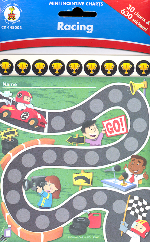 Racing Mini Incentive Chart with Stickers