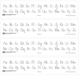 Handwriting Without Tears Print Alphabet Desk Strips (4 per pack)