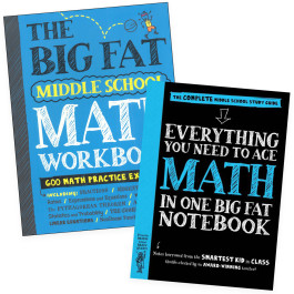 Big Fat Middle School Math Notebook and Workbook Set
