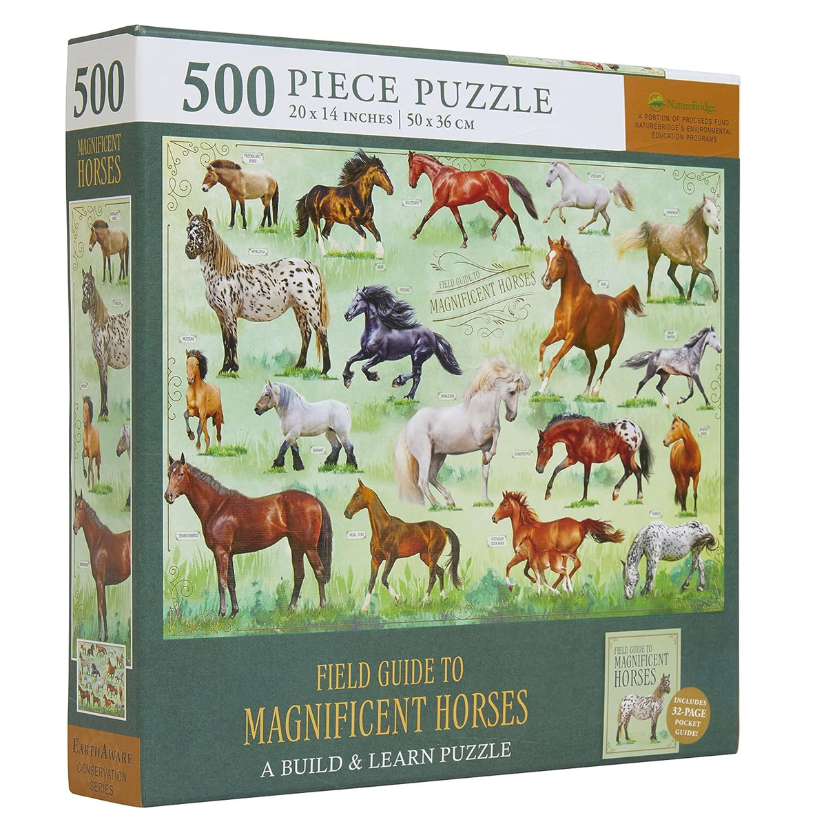 Field Guide to Magnificent Horses Puzzle (500 piece)