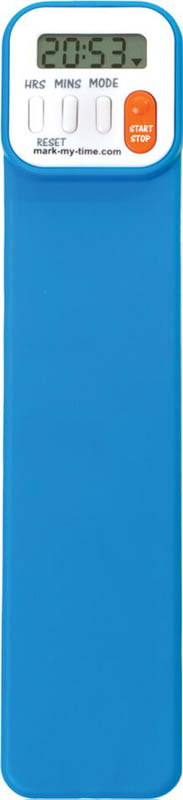 Mark-My-Time Digital Bookmark Neon Blue