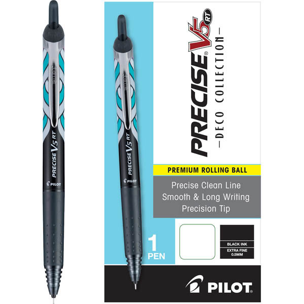 Precise V5 Deco Collection Pen, Black, Extra Fine