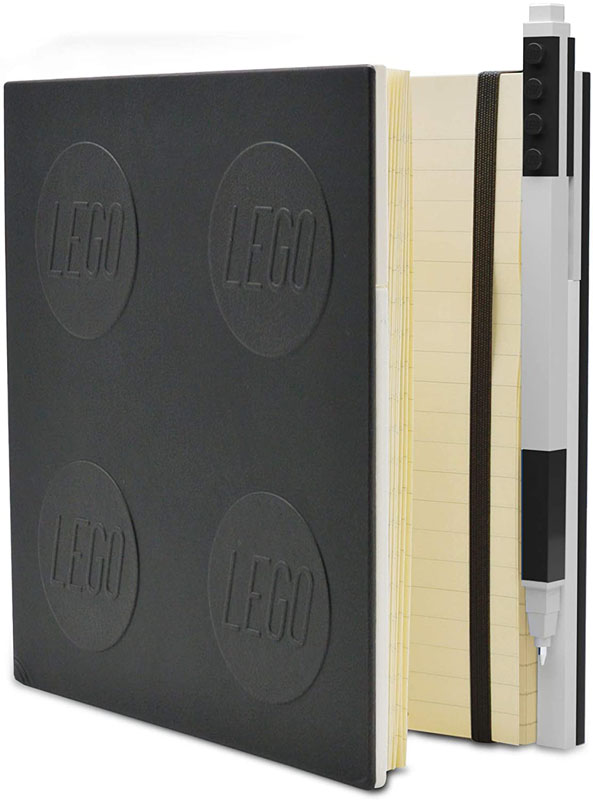 LEGO Locking Notebook with Gel Pen - Black