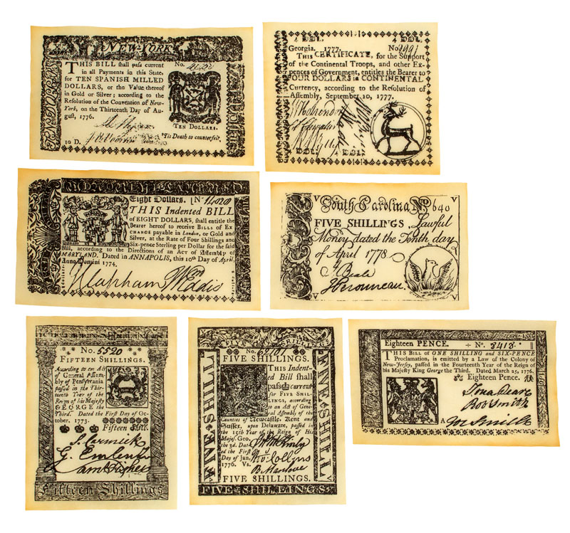 Colonial Banknote Set A Historical Document