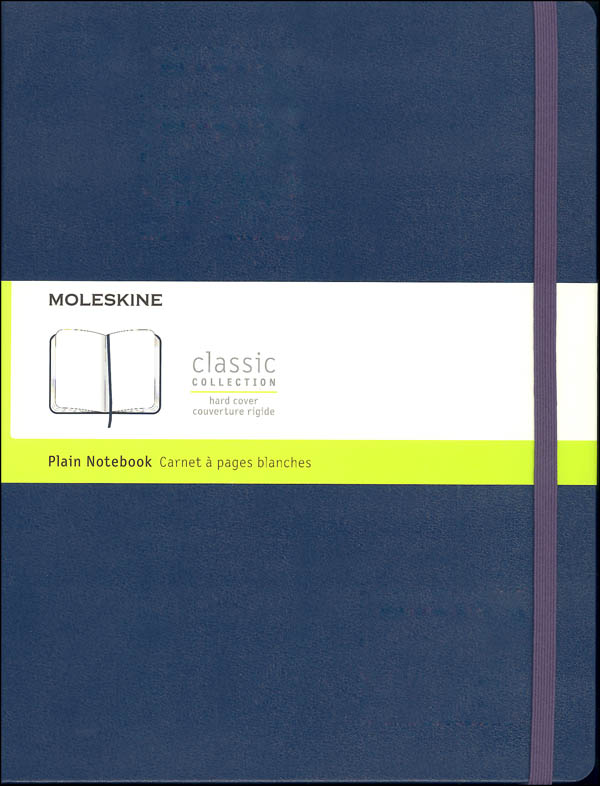 Classic Sapphire Blue Hardcover X-Large Notebook - Plain