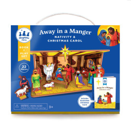 Away in a Manger Nativity & Christmas Carol Book & Playset (Mini Set)