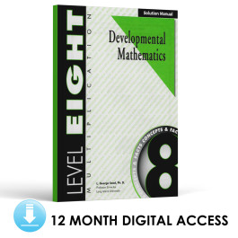 Developmental Mathematics: Level 8 Solution Manual | 4th Grade - 5th ...