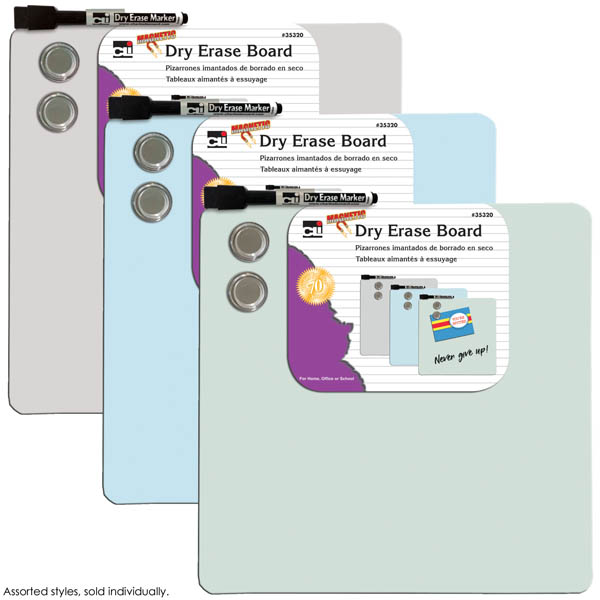 Magnetic Unframed Dry Erase Board 11.5 x 11.5 - Assorted Color