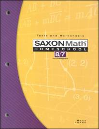 Saxon Math 8/7 Homeschool Tests and Worksheets (3rd Edition)