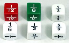 Fraction Dice (Molded 5/8 )
