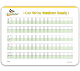 Neat Numbers Hard Dry Erase White Board (2-sided)