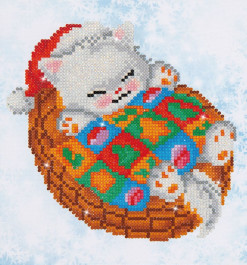 Snug Christmas Kitty Diamond Dotz Kit (Beginner)