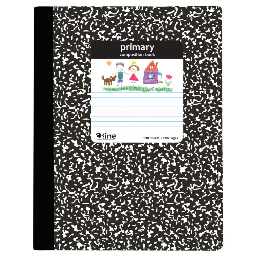 Primary Composition Book, Primary Ruled, Black Marble