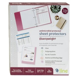 Heavyweight Sheet Protectors with Antimicrobial Protection, Clear, 11 x ...