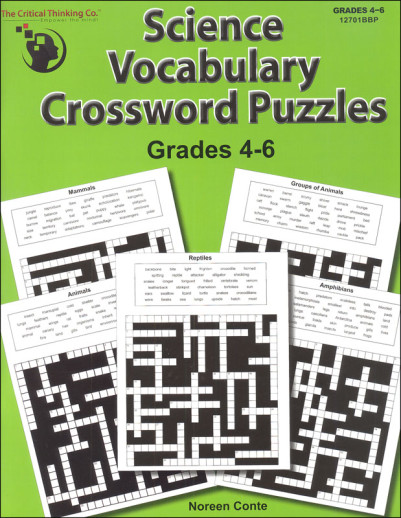 Science Vocabulary Crossword Puzzles Grades 4-6