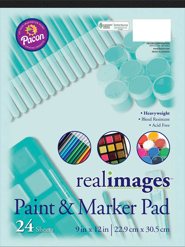 Real Images Paint & Marker Pad (9" x 12") 24 sheets