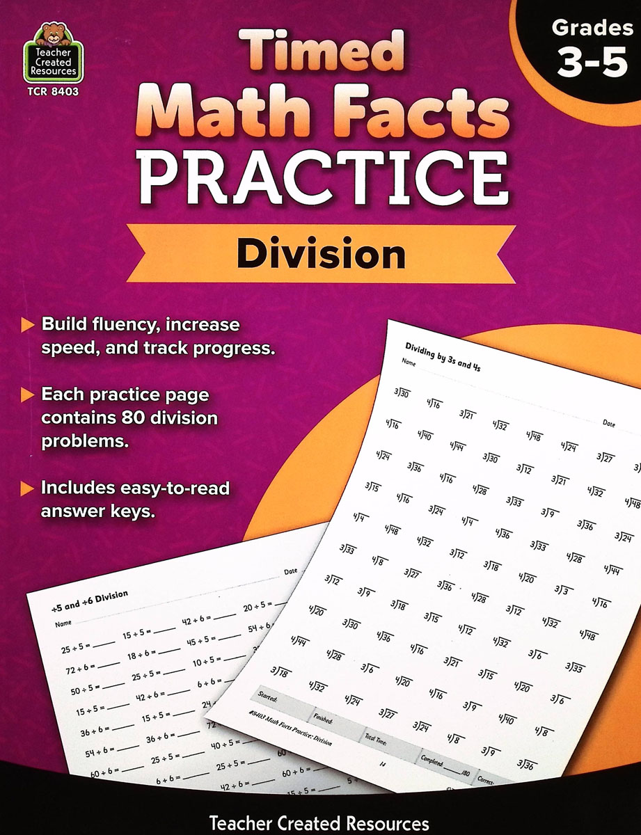 Timed Math Facts Practice: Division