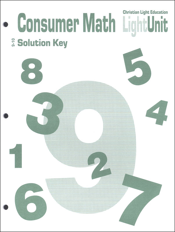 Consumer Math LightUnits Answer Key 9-10