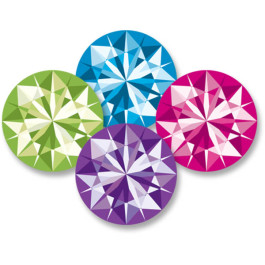 Colorful Bling Self Adhesive Jewels (32 per pack)