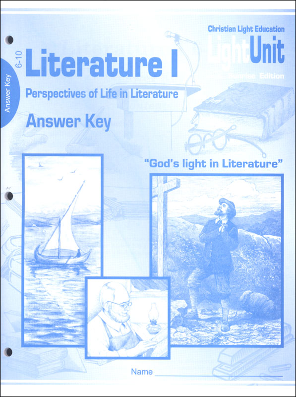Literature I LightUnit Answer Key 6-10 Sunrise Edition