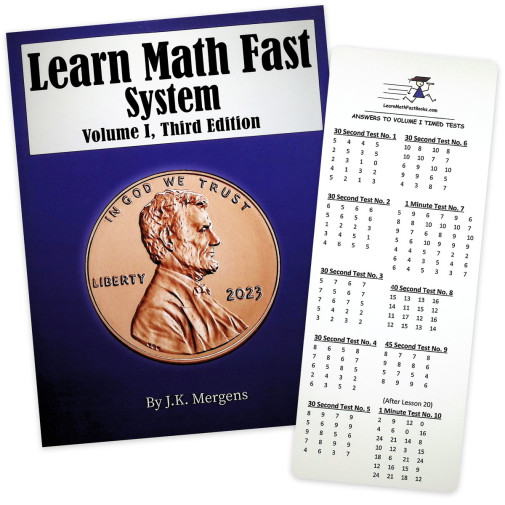 Learn Math Fast System Volume I(w/Timed Test)