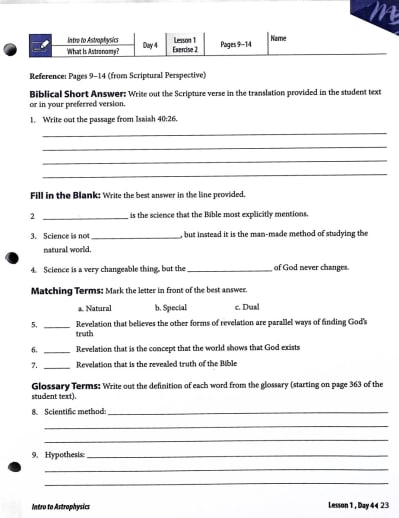Teaching Guide Astrophysics
