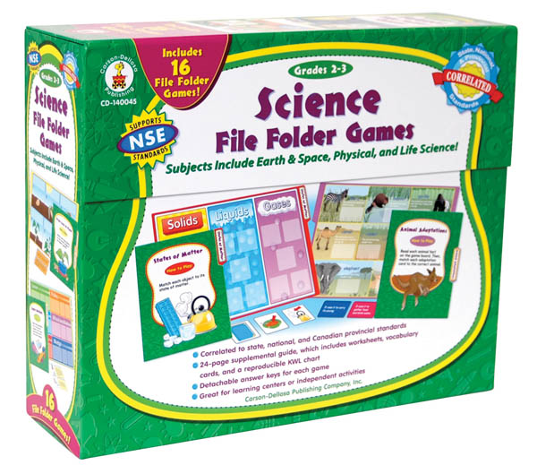 Science File Folder Games Grades 2-3