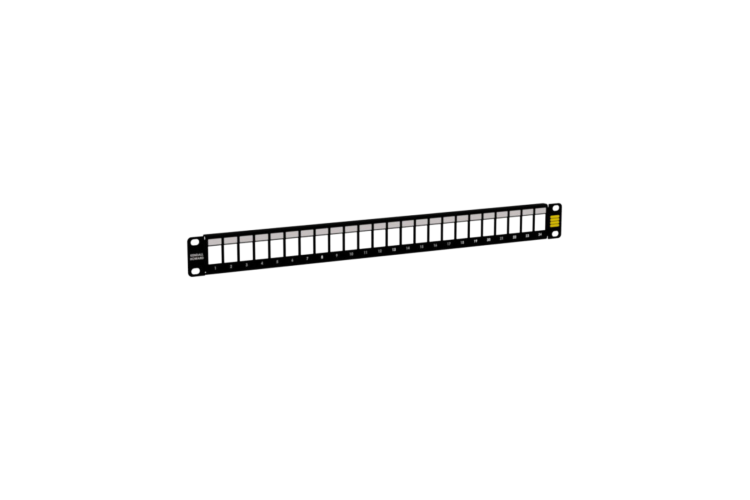 Patch Panel | 1U 24 Port Blank Keystone | Black