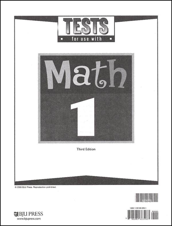 Math 1 Test Pack 3rd Edition