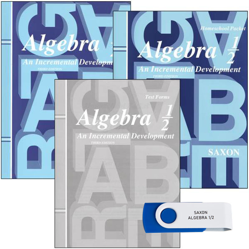 Saxon Algebra 1/2 & Mastering Algebra USB Package