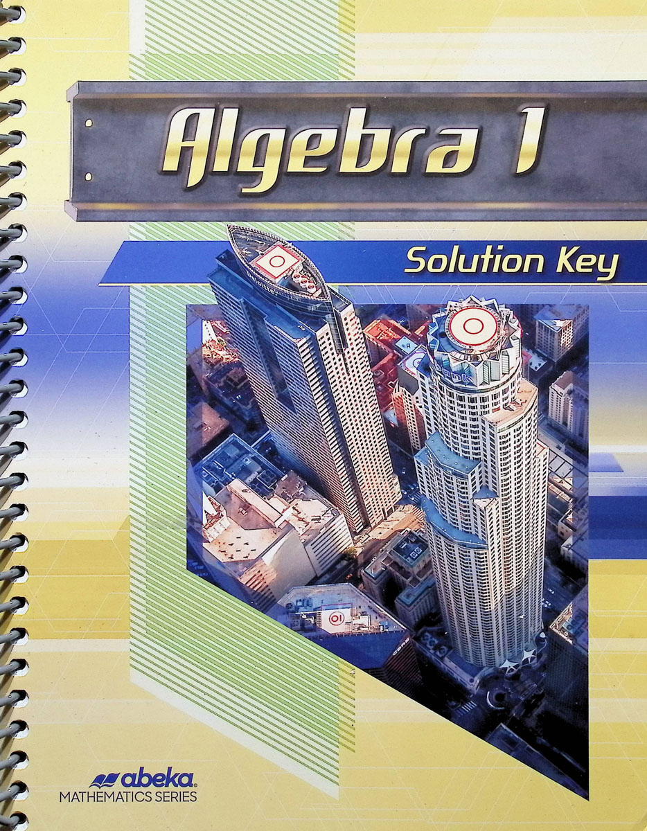 Algebra 1 Solution Key - Revised