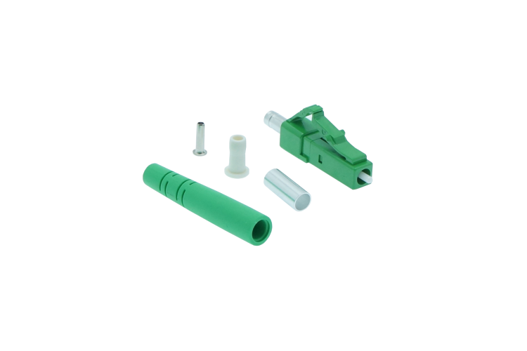 LC/APC Singlemode Simplex Fiber Connector | 3.0mm | Green | 10-Pack