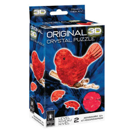 3D Crystal Puzzle - Bird (Red)