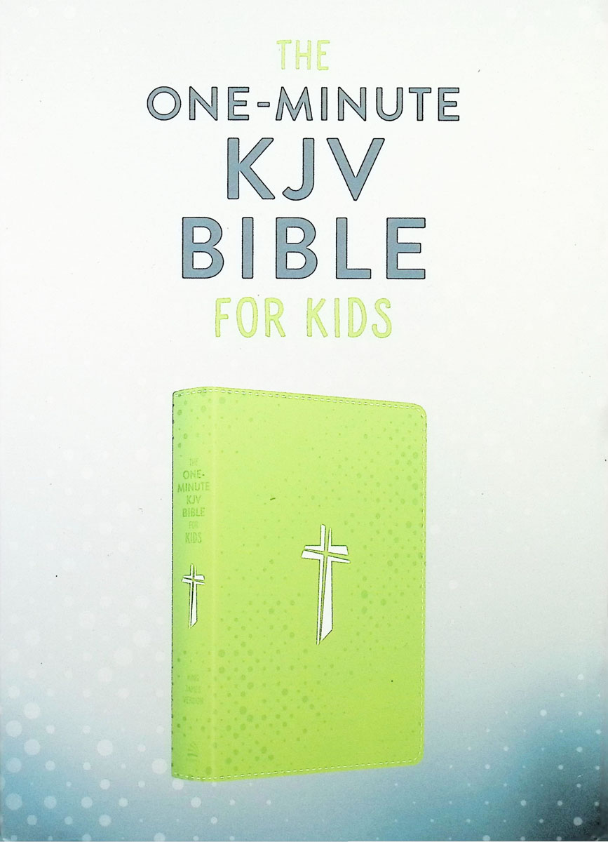 One-Minute KJV Bible for Kids (Neon Green Cross)