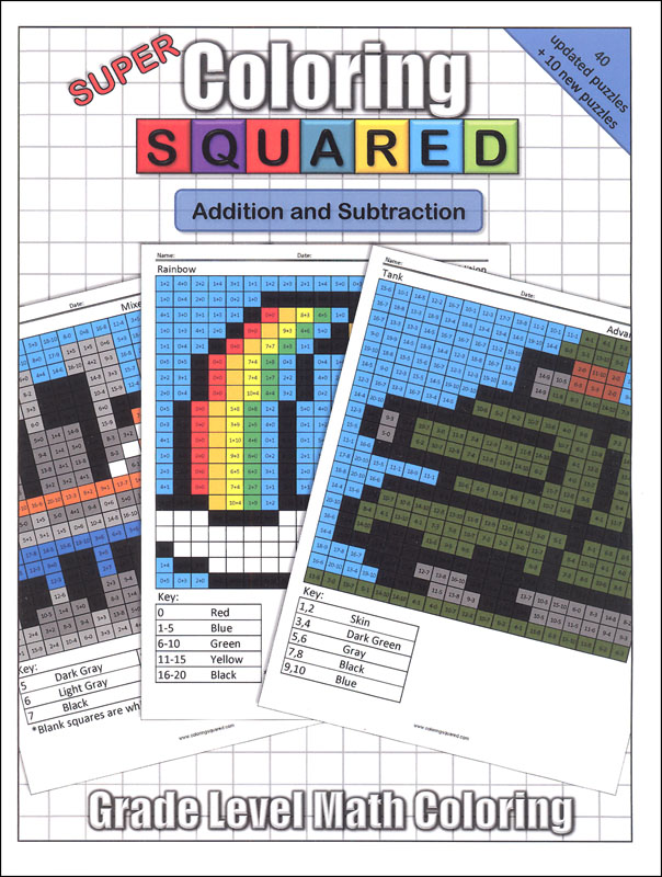 Super Coloring Squared: Addition and Subtraction