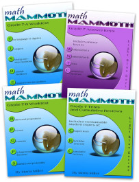 Math Mammoth Grade 7 Set (2014 Edition, Black and White)