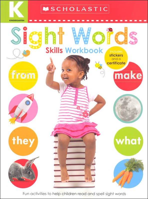 Kindergarten Skills Workbook: Sight Words